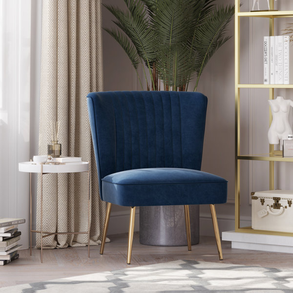 Mercer41 Loi 25.39" W Tufted Velvet Side Chair Upholstered & Reviews | Wayfair